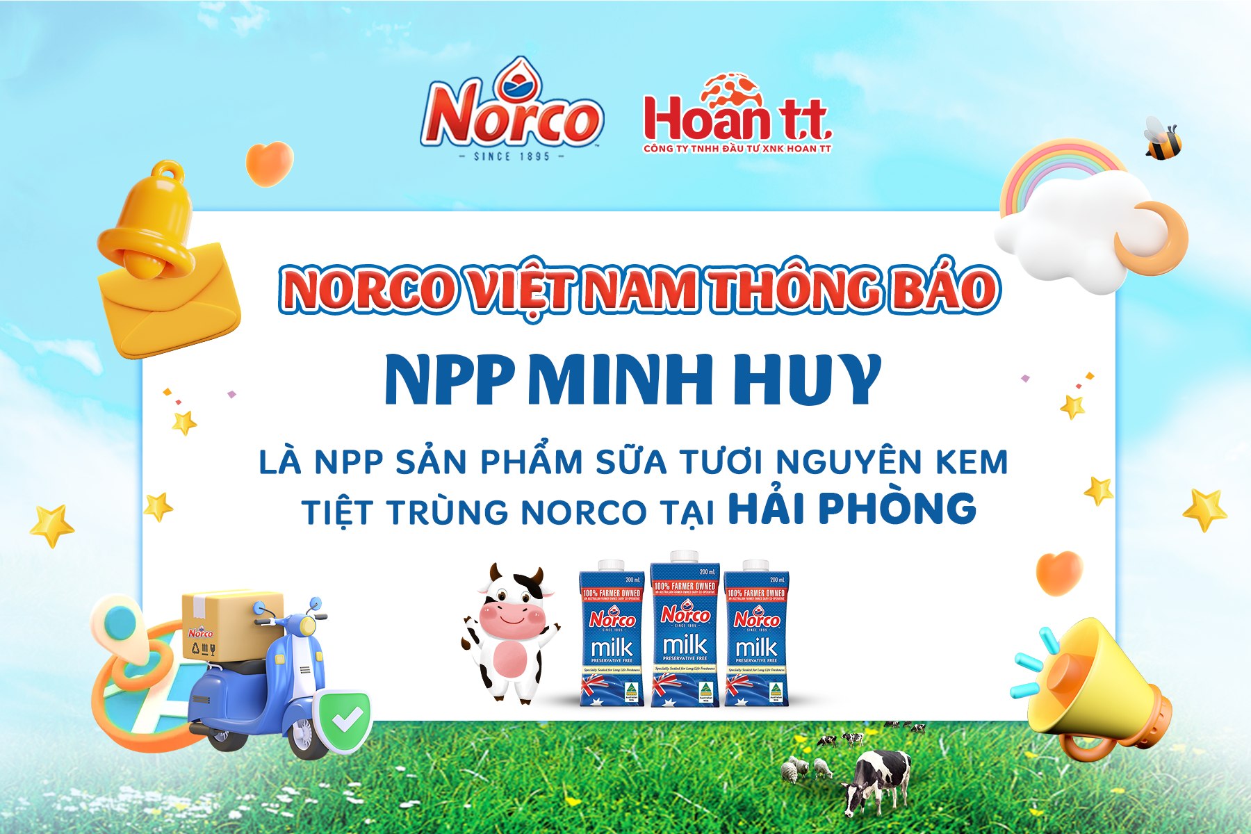 Nhà phân phối Minh Huy chính thức trở nhà NPP Sữa tươi nguyên kem tiệt ...